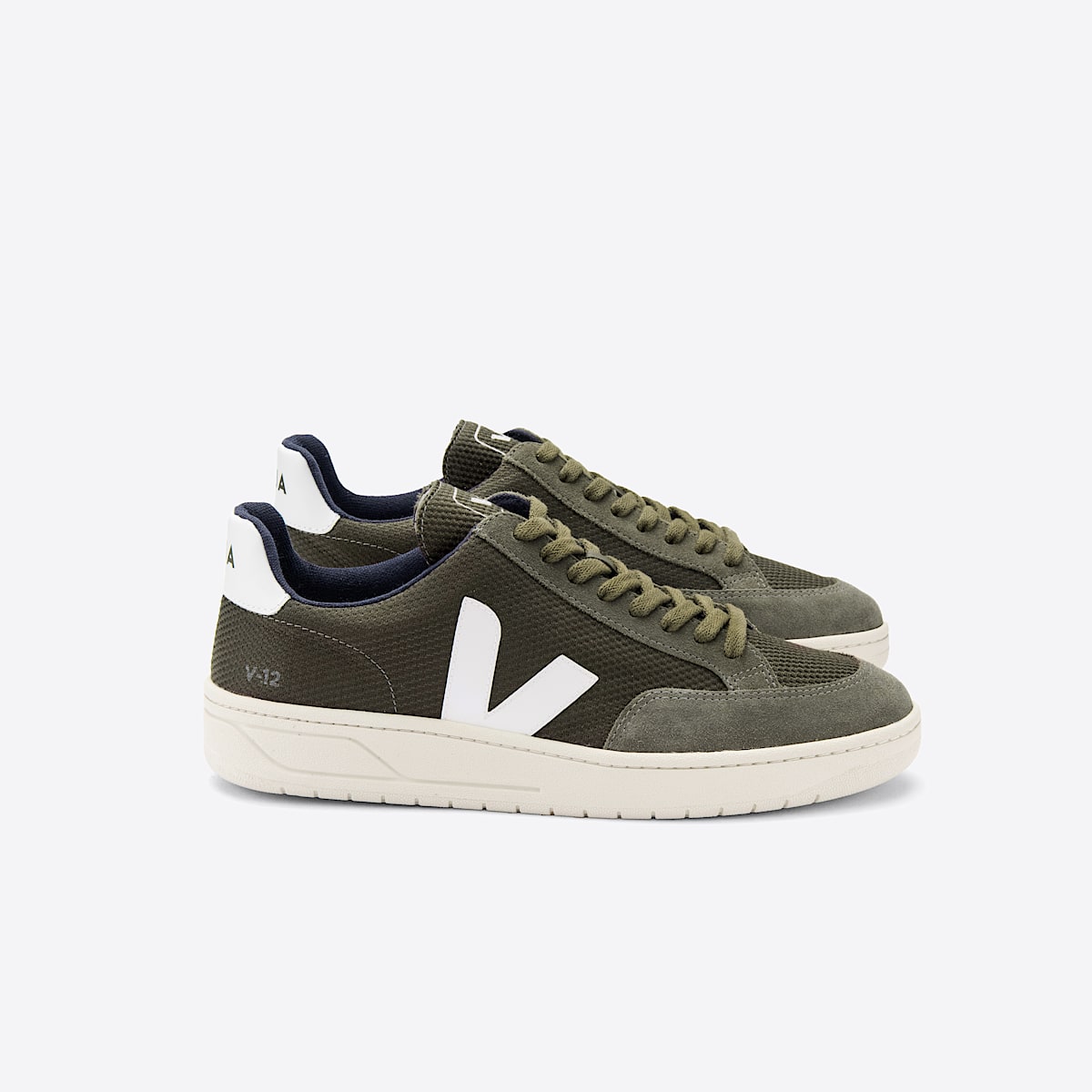 VEJA V-12 B-MESH Sneakers in Olive White – High-Quality Replica ...